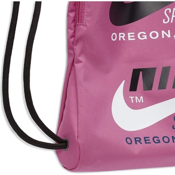 Nike | Bags | Nwot Nike Cord Pink Light Logo Backpack Gym Sack Bag ...